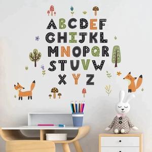 Jual Stiker dinding abjad huruf abc edukasi alphabet Forest Animal ...