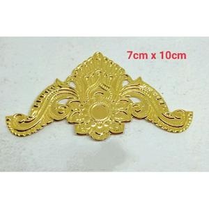 Jual Ornamen sudut mahar besar Mahkota gold dan silver/sudut mahar ...