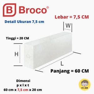 Jual Ready Gan Bata Ringan Hebel Broco Bata Putih Broco Leichtbric 7,5 Cm 10 Cm Ready Gan ...