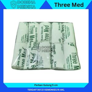Jual Three Med Perban Gulung 5 10 cm x 1,5 m - 5cm Pack-T.Med - Jakarta ...