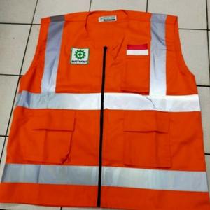 Jual Terbaru Rompi Safety Victoria Rompi Proyek + Logo Bendera Dan K3 ...
