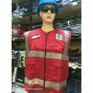 Jual Terbaru Rompi Kerja / Rompi Safety/ Rompi Proyer Warna Merah ...