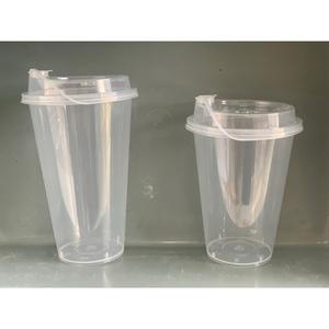Jual GELAS CUP (25) PLASTIK PP Inject TUTUP BENING 14OZ 16OZ 24 OZ ECO ...