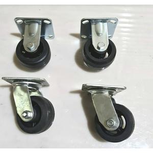 Jual roda caster 4 inch rubber hidup mati/ roda karet heavyduty 4 inch ...