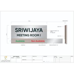 Jual Signage Door Sign Stainless Steel + Alumunium slot ukuran 30x15cm ...