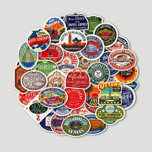 Jual STICKER PACK HOTEL RETRO | STICKER TUMBLER | STIKER LAPTOP KOPER ...