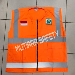 Jual Terbaru Rompi Drill Rompi Safety Rompi Proyek+Logo K3+Logo Bendera ...