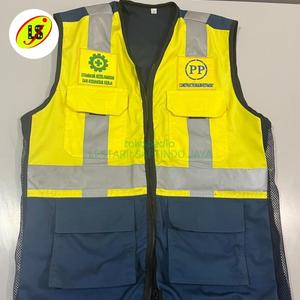 Jual Terbaru Custom Rompi Safety / Safety Vest Kombinasi Bordir / Rompi ...