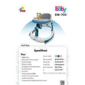 Jual baby walker pmb bw705 baby walker balita bw-705 2 in 1 - gowes ...