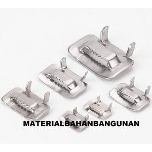 Jual Per 10 Klem Sabuk Plat Stainless 10 mm Pengikat Peti Tali Straps ...