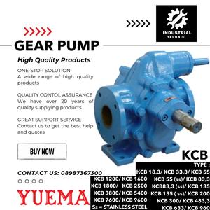 Jual GEAR PUMP YUEMA KCB 1800 8" X 8" GLAND PACKING POMPA / GEARPUMP ...