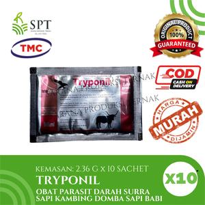 Jual TRYPONIL 2.36 GRAM 10 SACHET TMC HEWAN TERNAK SAPI KUCING ANJING ...