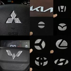 Promo Emblem Logo Stir Mobil Berlian / Sticker Steering Car Wheel ...