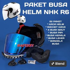 Jual busa helm nhk r6 kancing klip besi dan kancing plastik + kaca flat ...