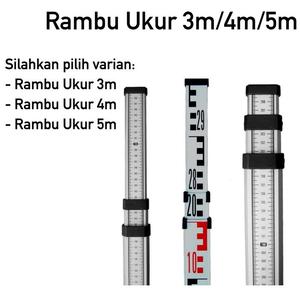 Jual Rambu Ukur 3m 4m 5m Nivo / Bak Ukur / Leveling Staff Topcon AT-B4 ...