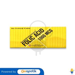 Jual FOLIC ACID IMFARMIND 1 MG BOX 100 TABLET - Kota Bekasi - Apotek ...