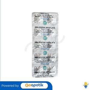Jual AMLODIPINE BESILATE INTERBAT 10 MG STRIP 10 TABLET - Kota Bekasi ...