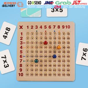 Jual Set Papan Perkalian Kayu Latihan Berhitung Matematika Mainan ...