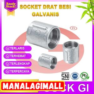 Jual Sok drat dalam 1 inch Besi | Socket drat Sock Drat Galvanis ...