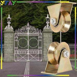 Jual 50 Mm Besi Pagar Roda Rel Roda Gerbang Pagar Model U & V Roda Roda ...