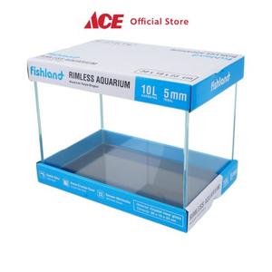 Jual Fishland 10 ltr Aquarium Nano Right Angle Opc Tank Aquarium ...