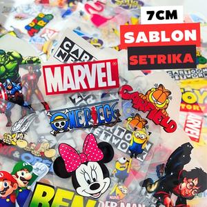 Jual Sablon Setrika DTF Logo Nama 7cm Tema Cartoon Anak Siap Press ...