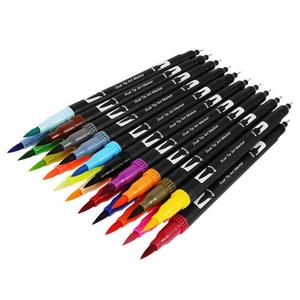 Jual Spidol Double Head Drawing Pen Fine Art Watercolor 12/24/36/ Warna ...
