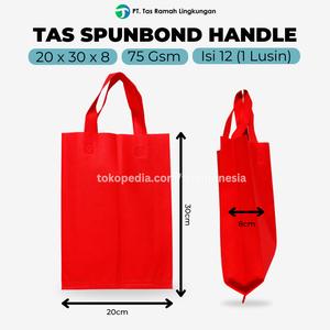 Jual Goody Bag Spunbond Handle 20x30 / Banyak Warna / Satuan - Merah ...