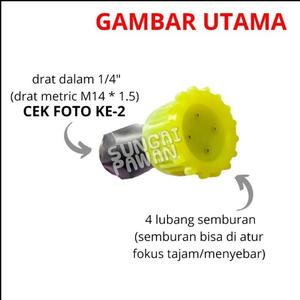 Jual Nozzle plastic 4 lubang nosel semprotan hama sprayer spuyer nozle ...