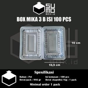 Jual Plastik mika kue ukuran 3B isi 100pcs / mika kotak makanan / box ...