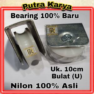 Jual Roda Pagar Besi Nillon 10 cm Rell Bulat (U) Plat Tebal Roda Anti ...