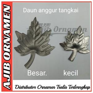 Jual daun anggur tangkai besi plat ornamen pagar tralis besi tempa ...