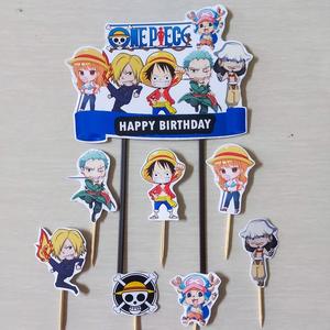 Jual TOPPER ONE PIECE / CAKE TOPPER ONE PIECE / TOPPER HAPPY BIRTHDAY ...