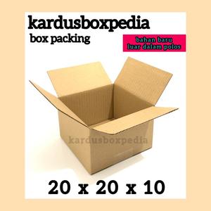 Jual corrugated box BARU 20x20x10 kotak/kardus/karton packing packaging ...