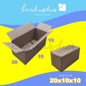 Jual 20x10x10 cm kardus box karton kotak packing packaging POLOS SHEET ...