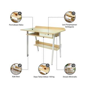 Jual Informa Gallant Meja Kantor - Putih Office Table Furnitur Kantor ...