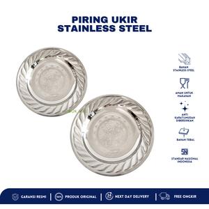 Jual Piring Ukir Motif Klasik Berbagai Ukuran Piring Stainless Steel ...