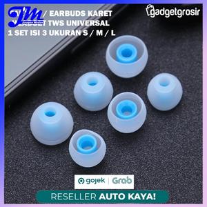 Promo Eartips Eearbuds Karet Headset TWS In Ear Universal 3 Pasang ...