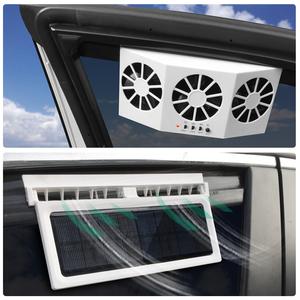 Jual Solar Powered Car Cooler Window Radiator Exhaust Fan Auto Air Vent ...