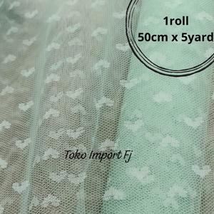 Jual Flower Wrapping Korean Mesh Jala Motif Heart Buket Bunga Jaring ...