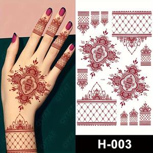 Jual New Lace Henna Tattoo Maroon Tattoo Stickers Waterproof India ...