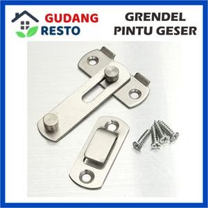 Jual GRENDEL LURUS / KUNCI PINTU GESER / ENGSEL SLIDING DOOR / GERENDEL ...