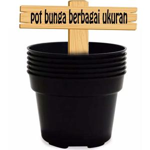 Jual Harga satuan Pot Tanaman bunga plastik hitam berbagai macam ukuran ...