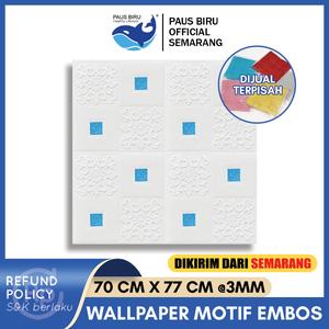 Jual Paus Biru - Wallpaper Emboss 3D Foam Dinding Ukuran 70 X 70 Cm ...