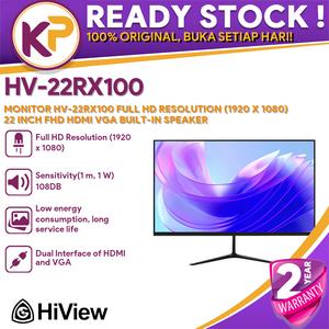 Promo HIVIEW HV-22RX100 MONITOR FULL HD RESOLUTION (1920 X 1080) 22 ...