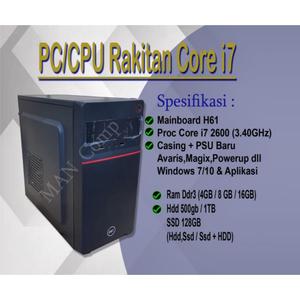 Jual Pc/Cpu Core I7 2600 Baru Pc Komputer Rakitan - Kota Surabaya - Zedekiah | Tokopedia