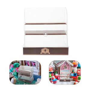 Jual Locker Decor Miniature Bakery Case Dollhouse Cake Bread Stand ...
