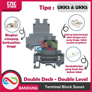 Promo Terminal Block Susun Double Deck - Terminal Block Susun UKK3 ...