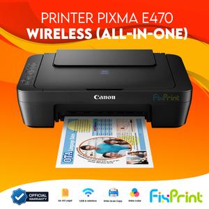 Jual Printer Canon E470 Print Scan Copy WiFi AIO E 470 Multifungsi ...