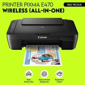 Jual Printer Canon PIXMA E470 Print Scan Copy Wireless AIO E 470 Multifungsi All-In-One WiFi A4 ...